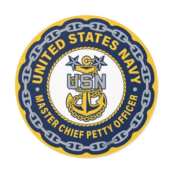 Navy Master Chief Petty Officer MCPO Round Vinyl Stickers - Etsy