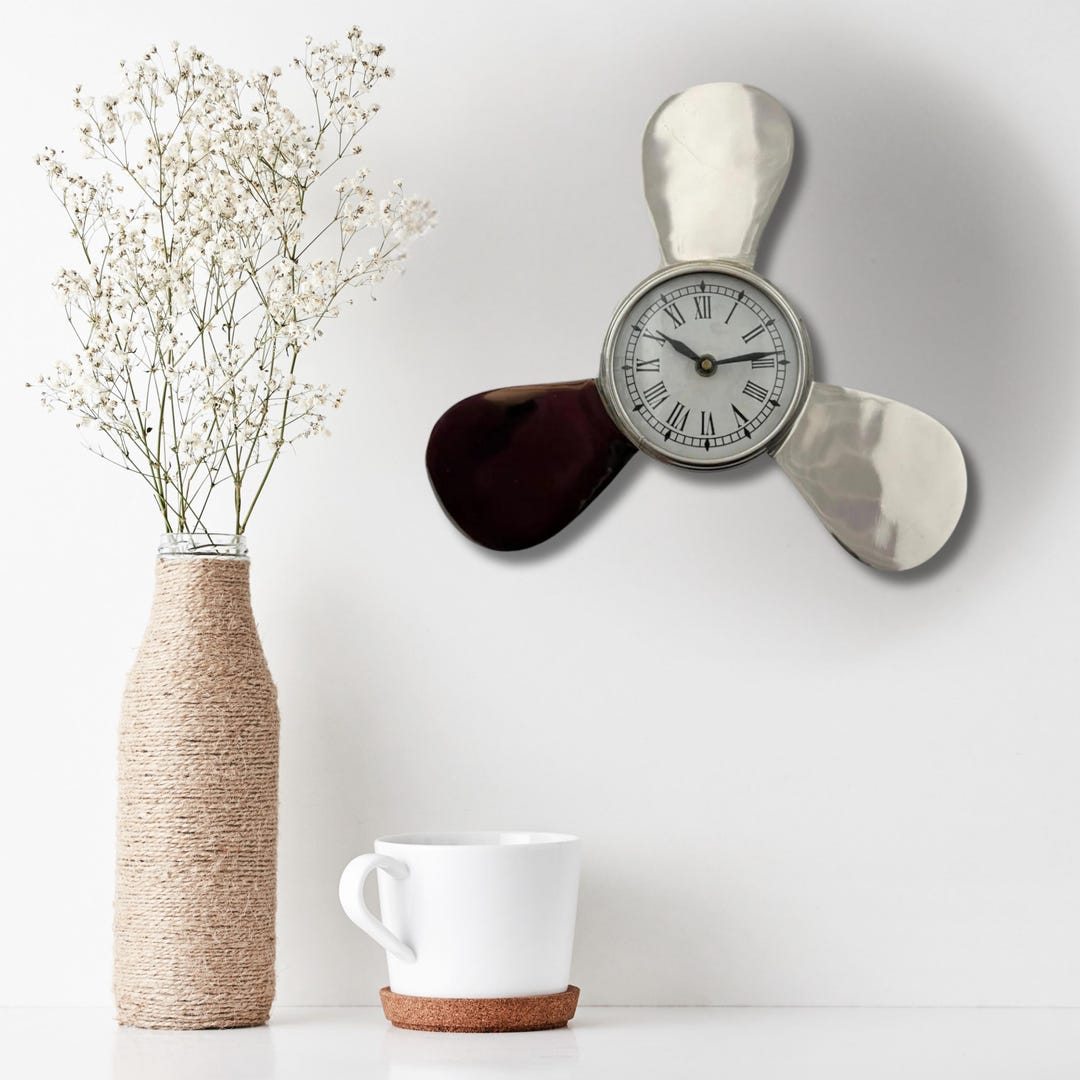 Nautical Vintage Style Wall Clock for Home Decor - Nautical Propeller ...