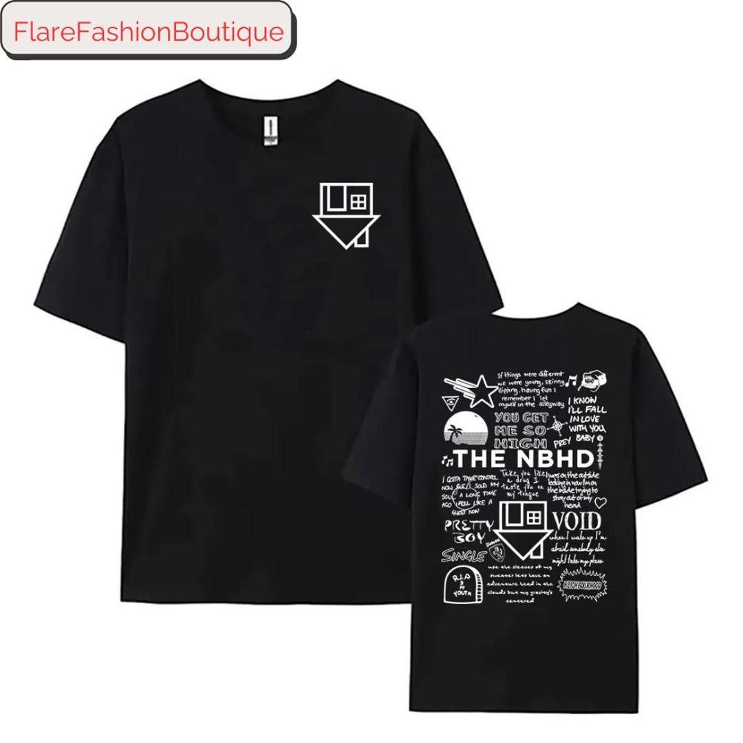 The Neighborhood T-shirt , NBHD Band Print , Cotton T-shirt , Casual ...