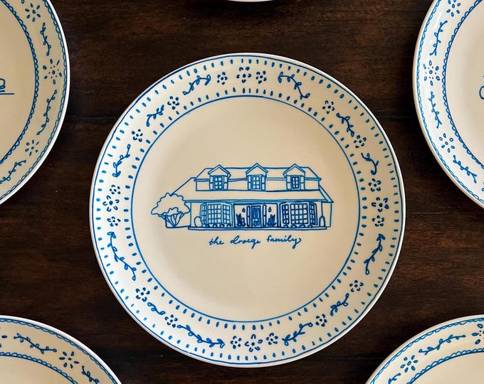 Personalized House Plate - Etsy