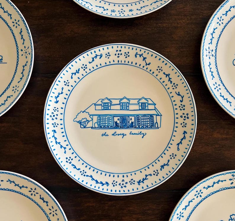 Simple and Elegant Handmade Personalized Porcelain Plates. Perfect for ...
