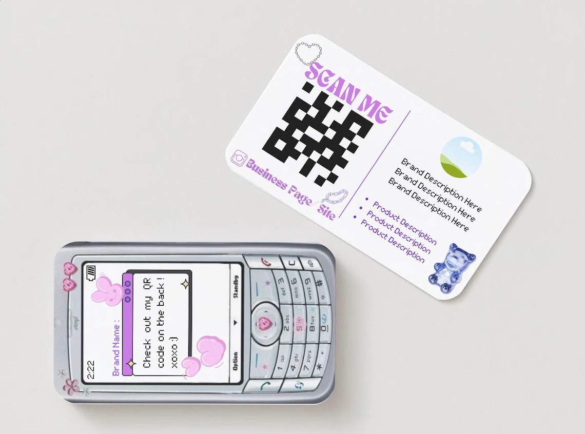 Y2K Themed Business Cards - Etsy