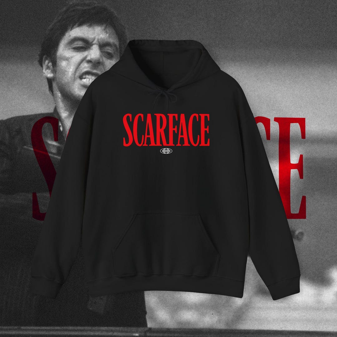 Scarface Streetwear Hoodie Urban Hip Hop Sweatshirt, Gangster Graphic ...