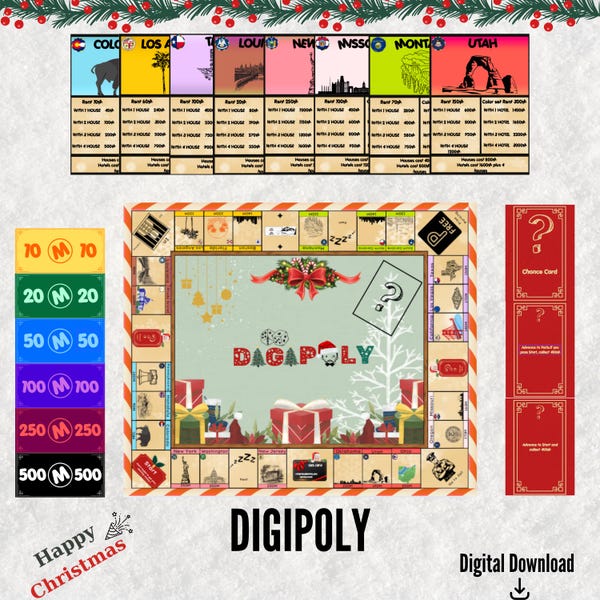 Monopoly Template - Etsy UK