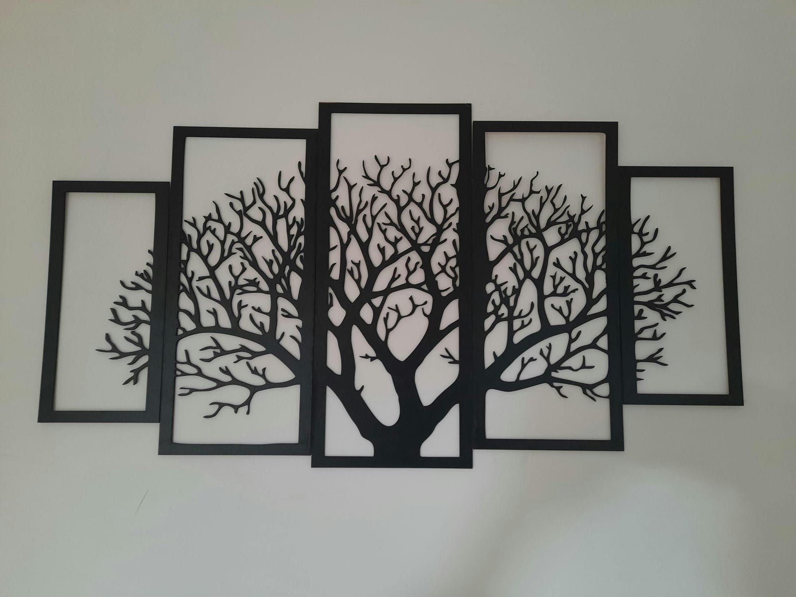 Stunning 3D Tree Wall Art: Five-frame Masterpiece for Your Decor - Etsy