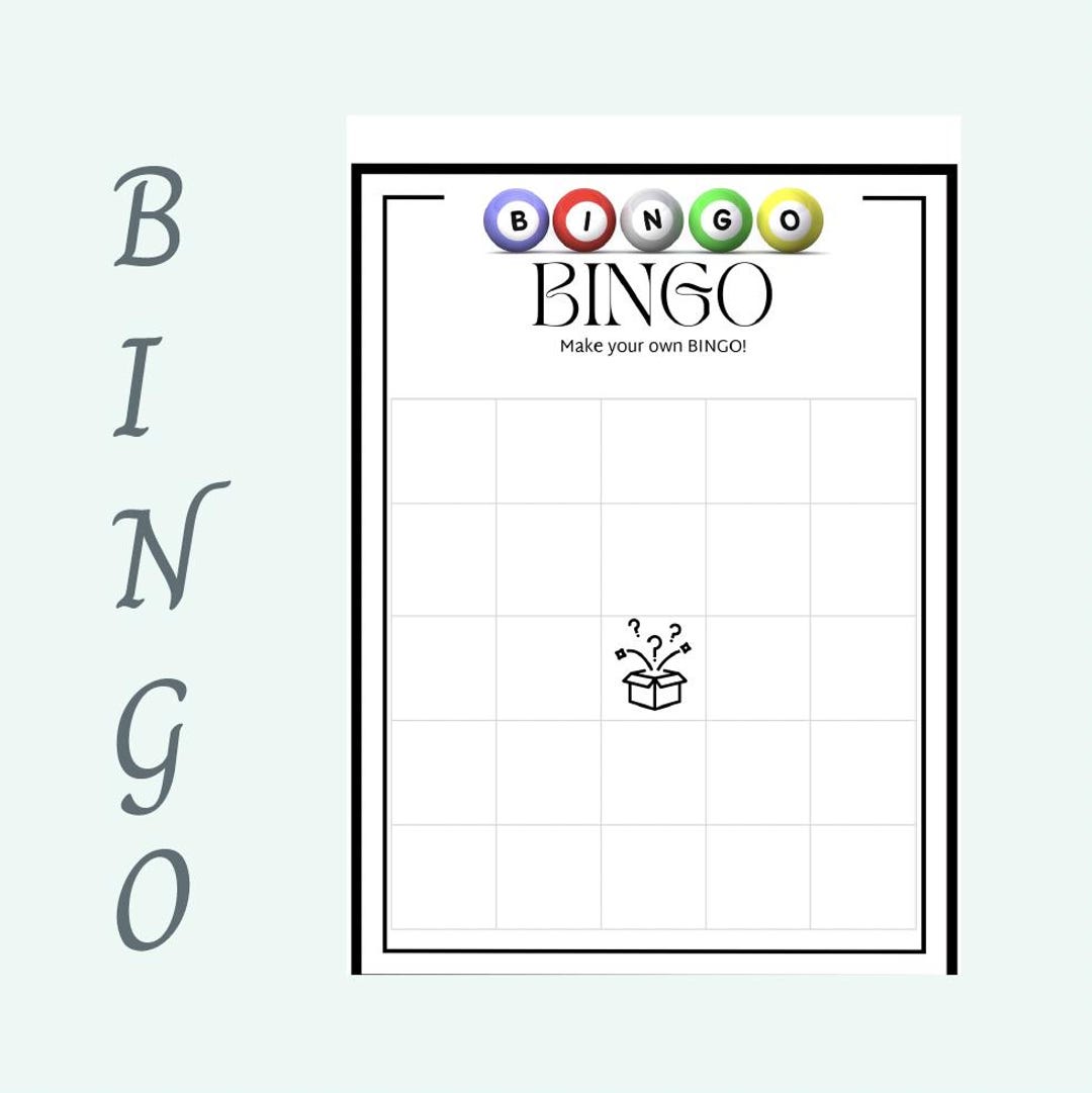 Make Your OWN BINGO Card!!! - Etsy
