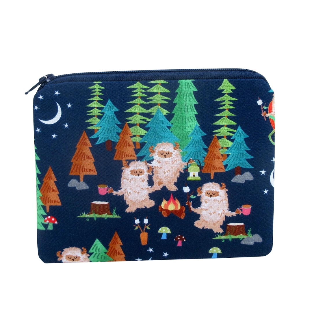 Yeti Zipper Pouch, Forest Campfire Yetis, Cute Coin Purse - Etsy
