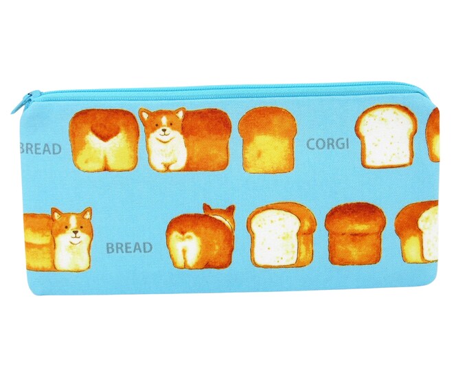 Corgi Pencil Pouch, Bread Dogs Zipper Bag - Etsy