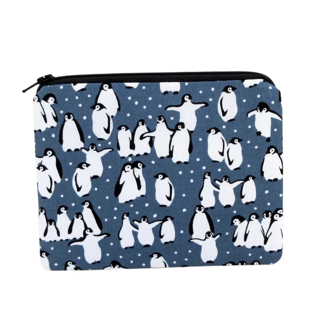 Penguin Party Zippered Pouch, Animal Zip Bag - Etsy