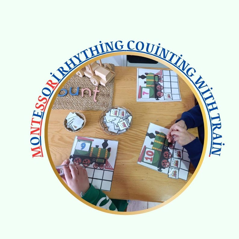 Montessori Counting Train for Kids | Printable PDF With 10 Boxes for ...