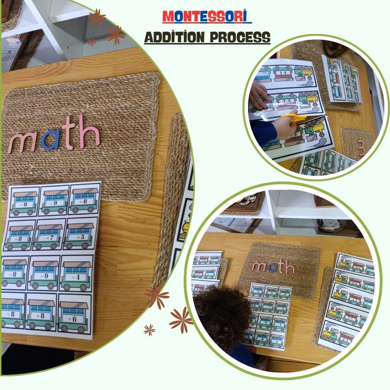 Montessori Math Addition Activity for Kids | Fun Train Vagon Game to ...