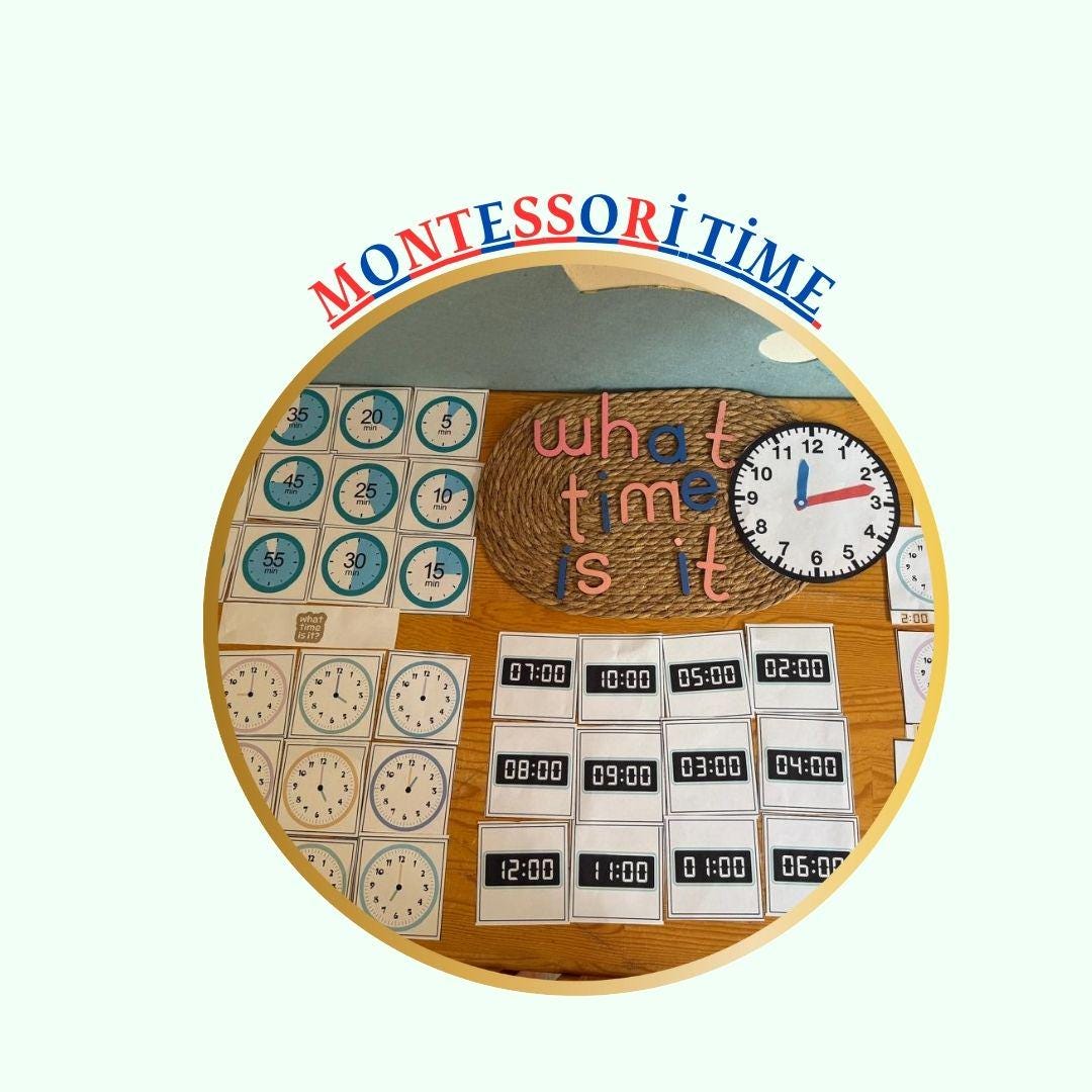Montessori Clock Learning Activity for Kids | Analog & Digital Time ...