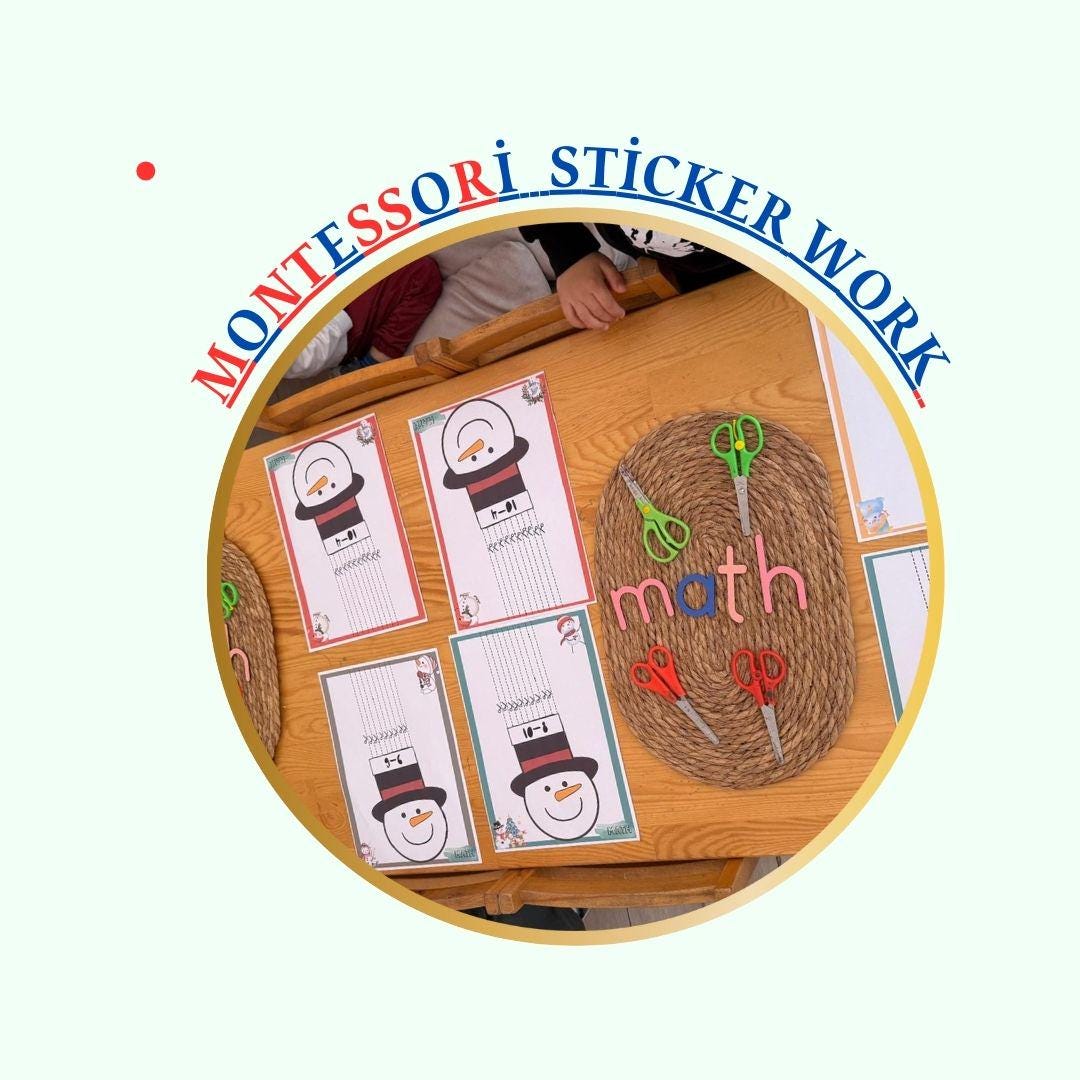Montessori Cut and Count Snowman Printable | Winter Math Activity for ...