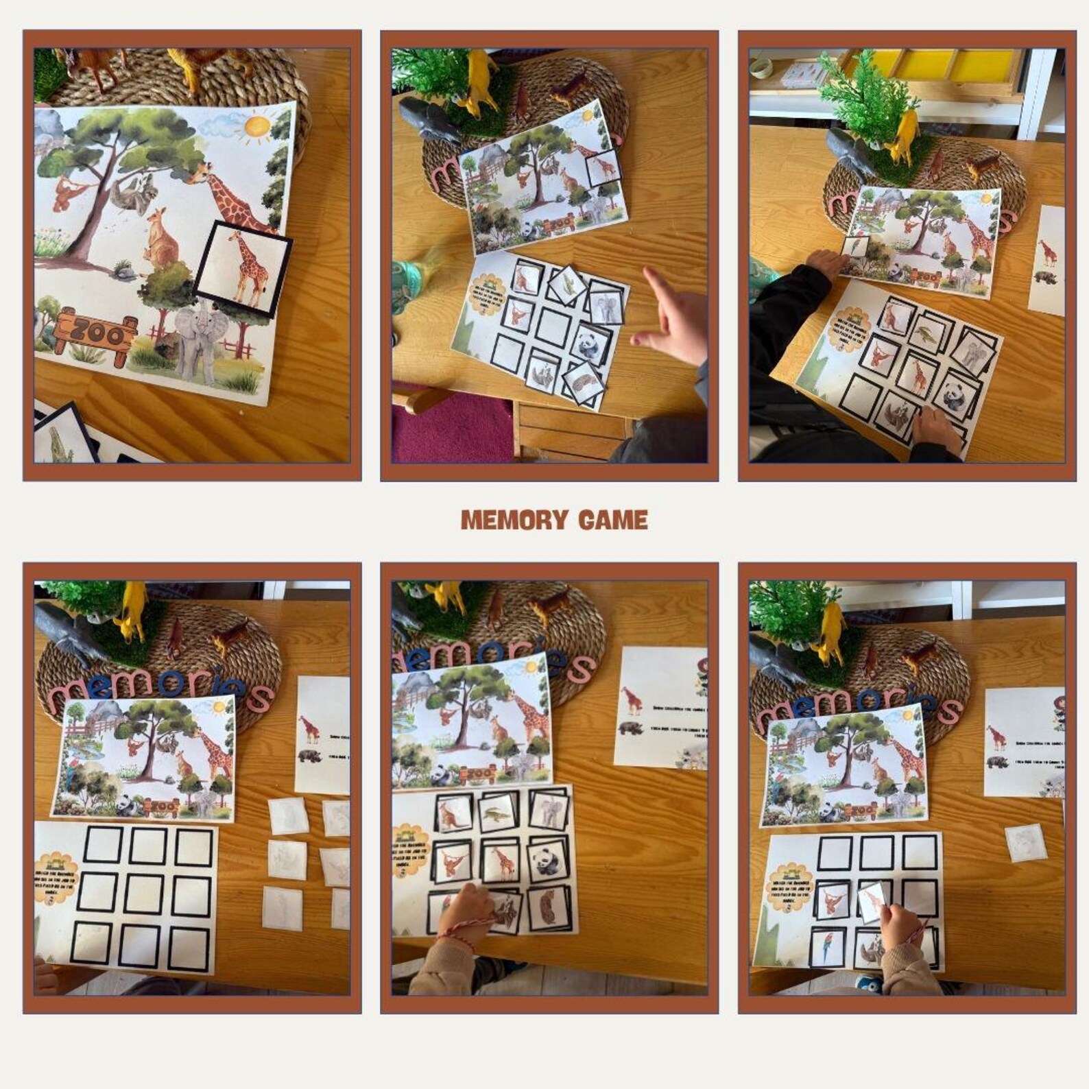 Montessori Memory Game for Kids | Animal Card Matching | Memory ...