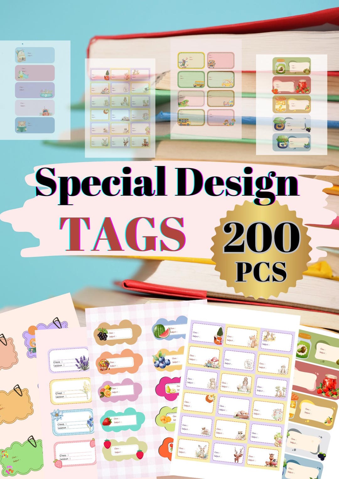 Montessori Label Set | Cabinet Labels | Book Tags | Pen Labels ...