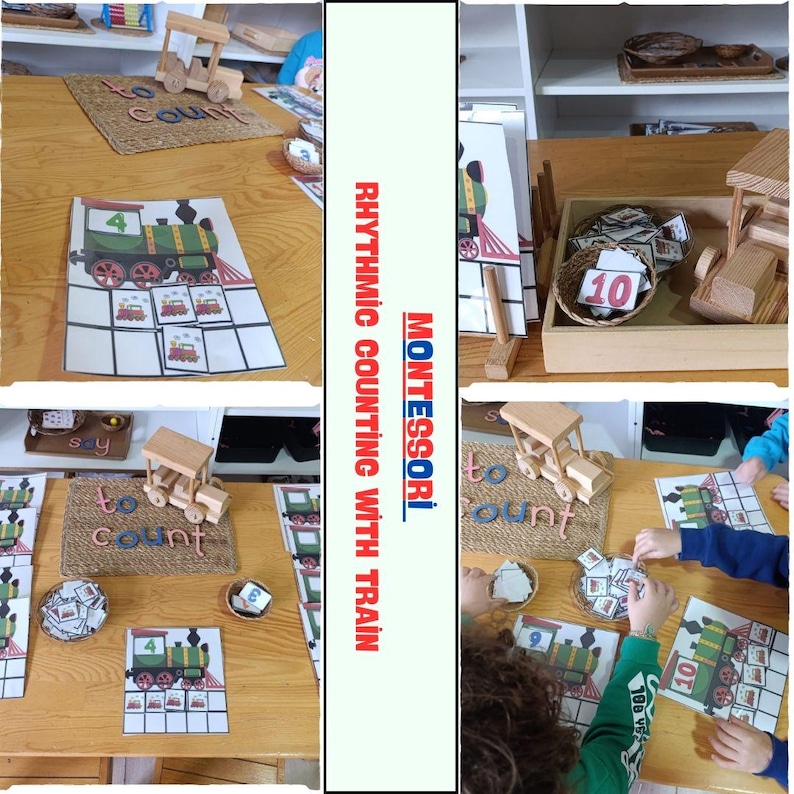 Montessori Counting Train for Kids | Printable PDF With 10 Boxes for ...