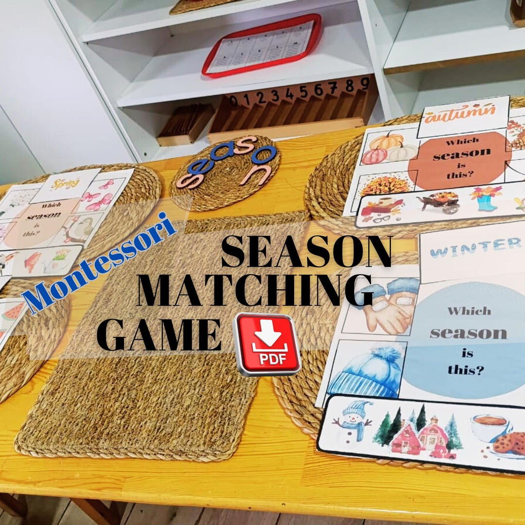 Montessori Seasons Matching Cards PDF - Fun Educational Printable for ...