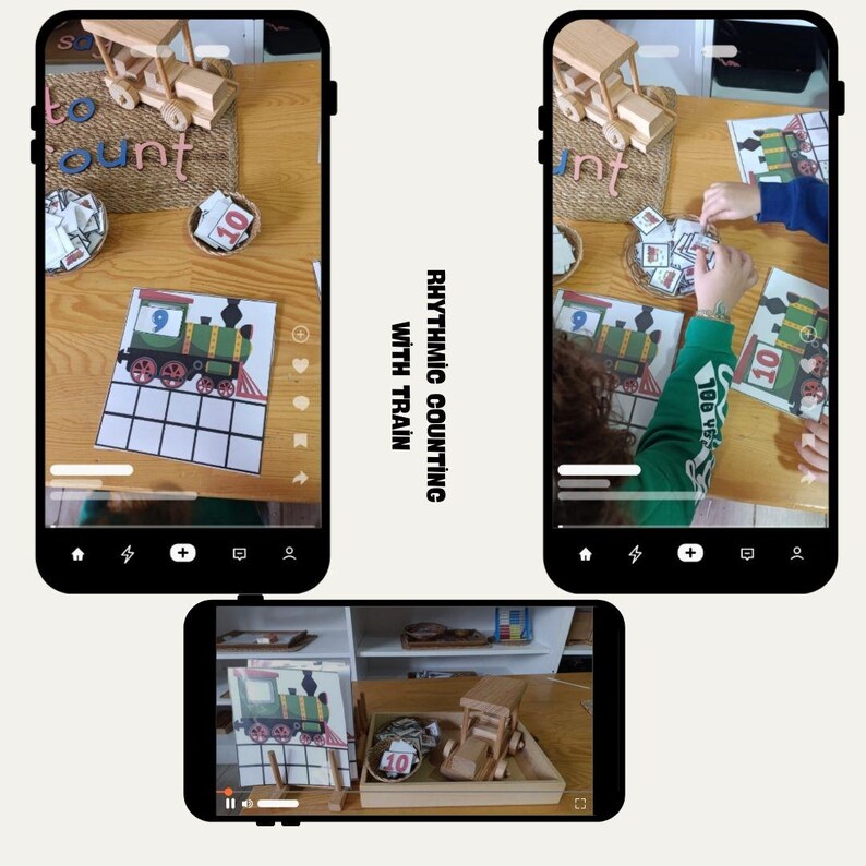 Montessori Counting Train for Kids | Printable PDF With 10 Boxes for ...