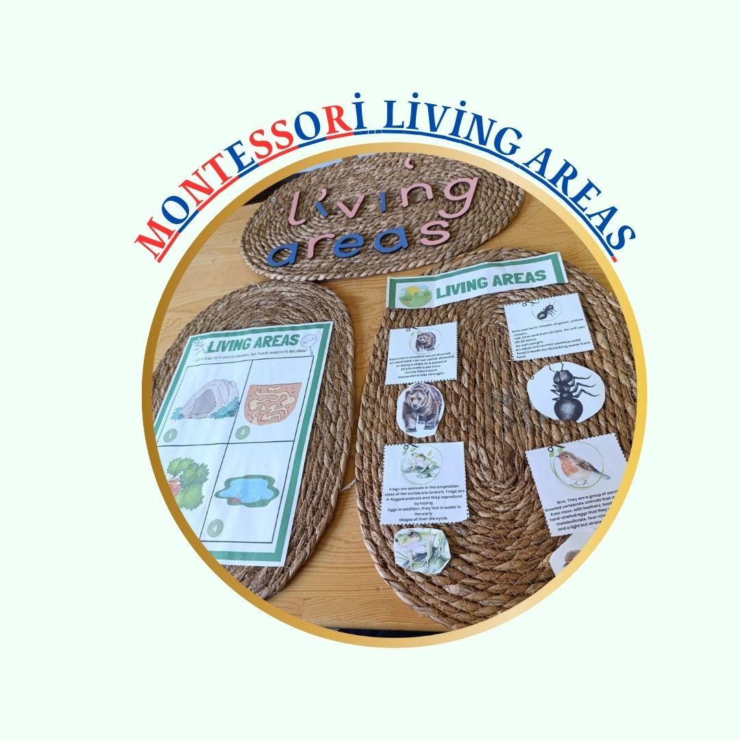 Montessori Animal Habitat Matching Game for Kids | Fact Cards ...