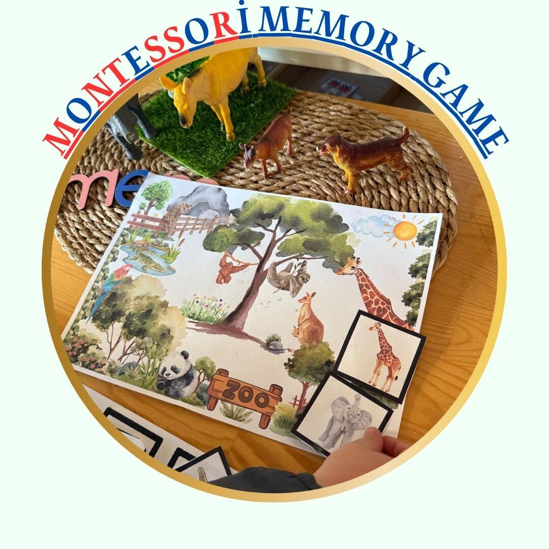 Montessori Memory Game for Kids | Animal Card Matching | Memory ...