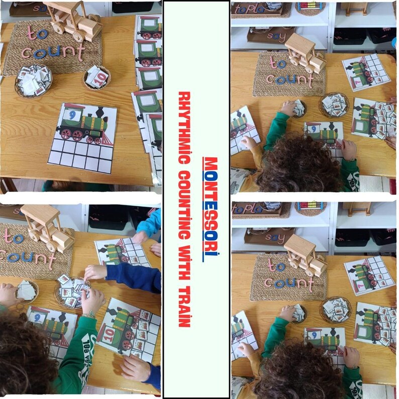 Montessori Counting Train for Kids | Printable PDF With 10 Boxes for ...