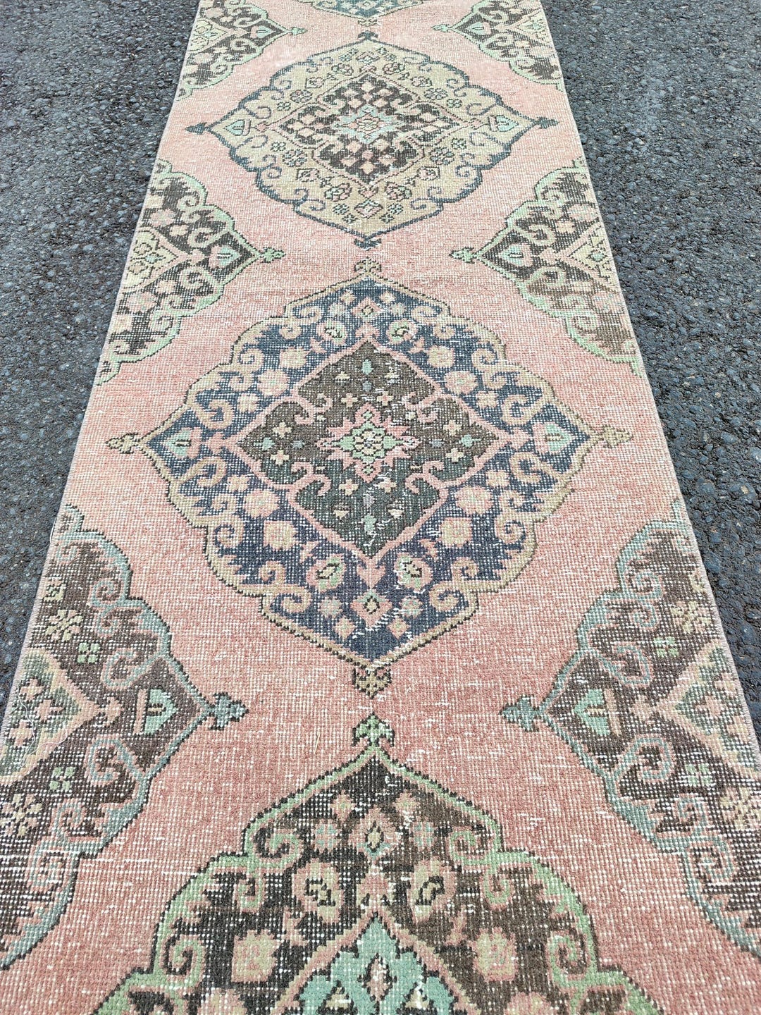24 FOOT Long Runner Colorful, Stair Rug Runner, Runner Rug 2x24 Turkish ...