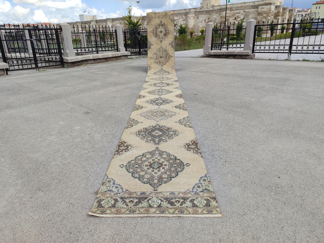18 Ft Runner Rug Extra Long, Stair Rug Runner, Vintage 2x18 Oushak ...