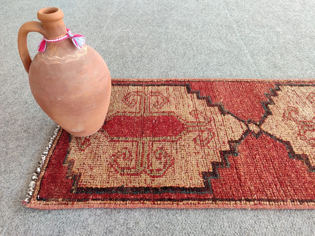 Red 2x4 Rug Runner, Skinny Rug, Turkish Rug 2x4, Narrow Small Rug ...