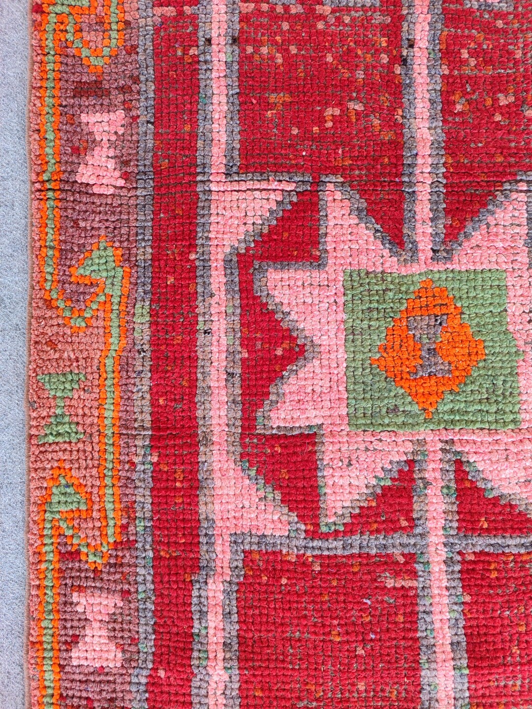 Rare 3x11 Herki Rug, Red Rug Runner 3x11 Vintage, Persian 3x11 Heriz ...