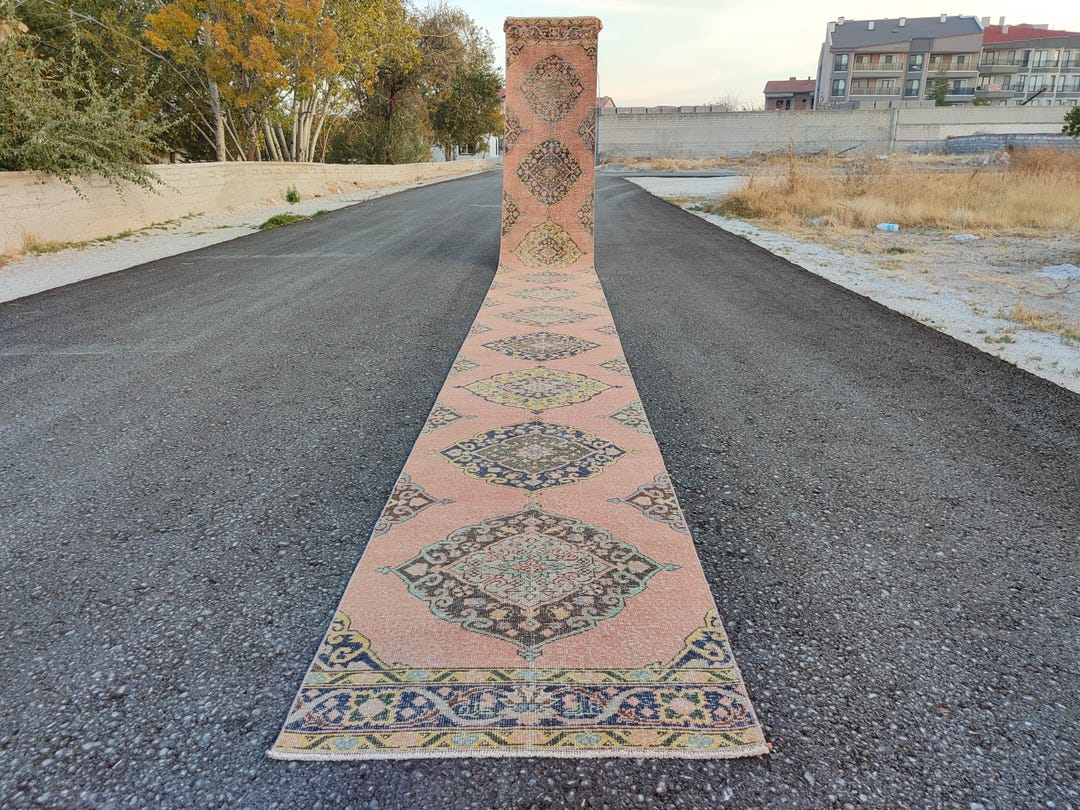 Rare! 20 Feet Long Runner Soft Color, Stair Rug Runner, Runner Rug 2x20 ...