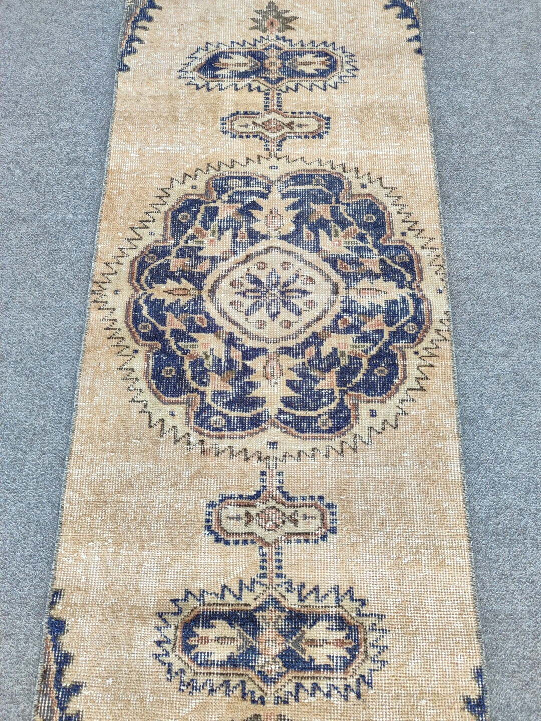 2x6 Runner Rug Blue Color, Skinny Antique Rug 2x6 Runner, Vintage ...