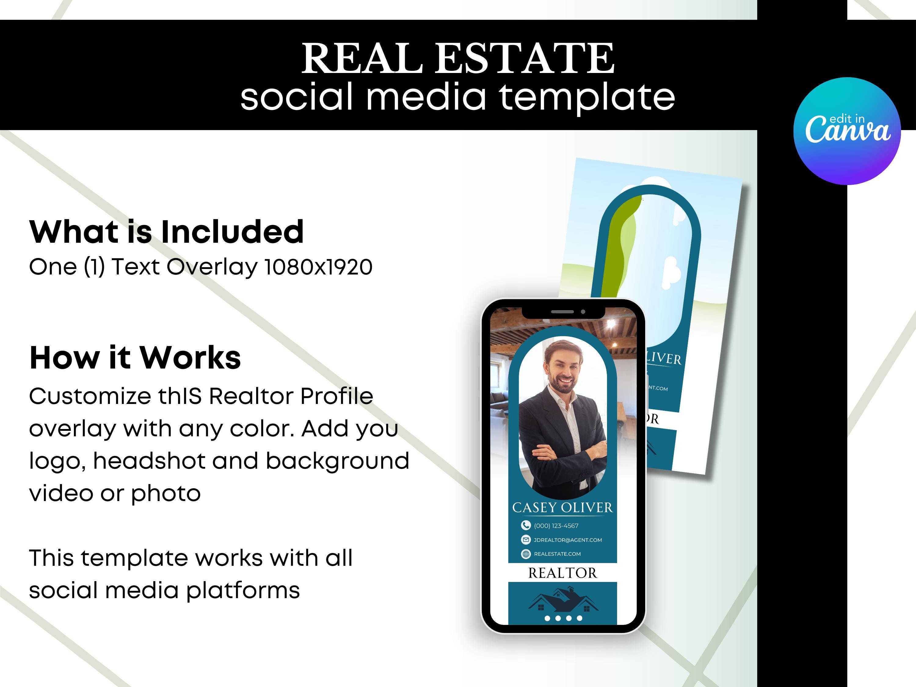 Realtor Profile - Real Estate Canva Template - Etsy