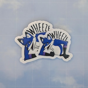 Indigo Wheeze Meme Vinyl Sticker | Handcrafted, Laminated, & Easy-peel ...