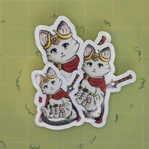 Fire Emblem Cat Vinyl Sticker | Handcrafted, Laminated, & Easy-peel ...