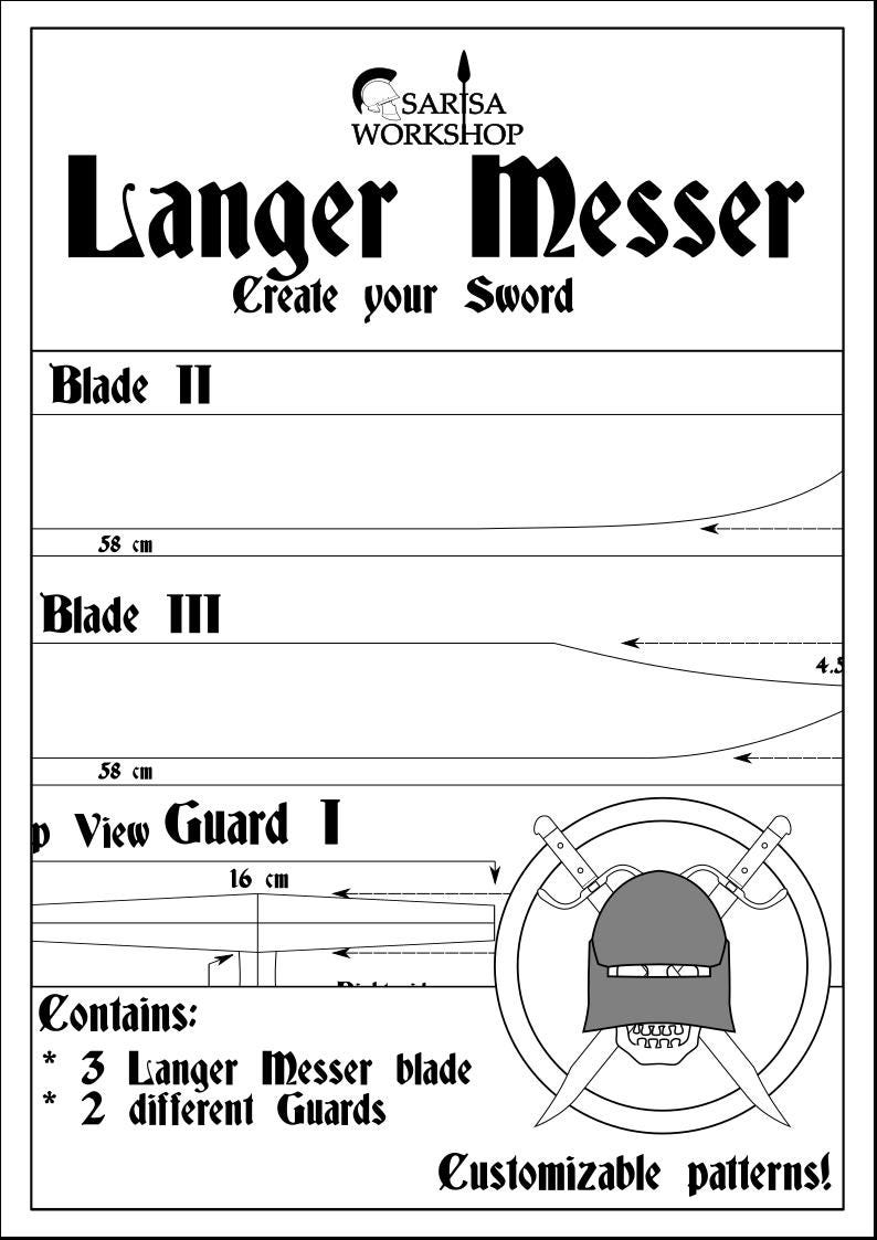 Langer Messer Sword Pattern - Etsy
