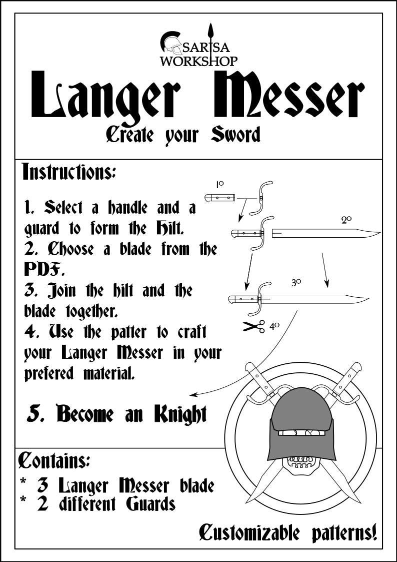 Langer Messer Sword Pattern - Etsy