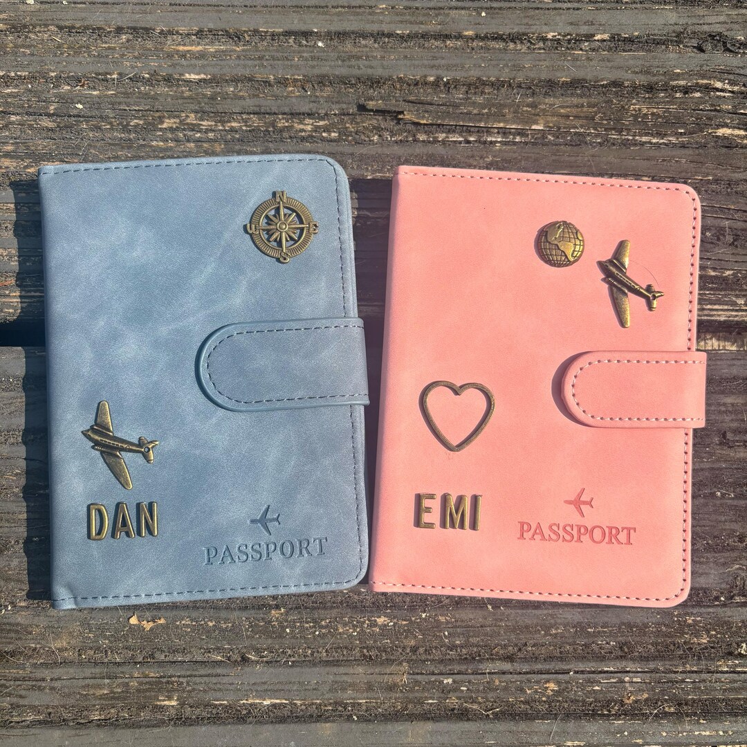 Personalized Passport Cover With Charm + Name - Custom Passport Holder ...