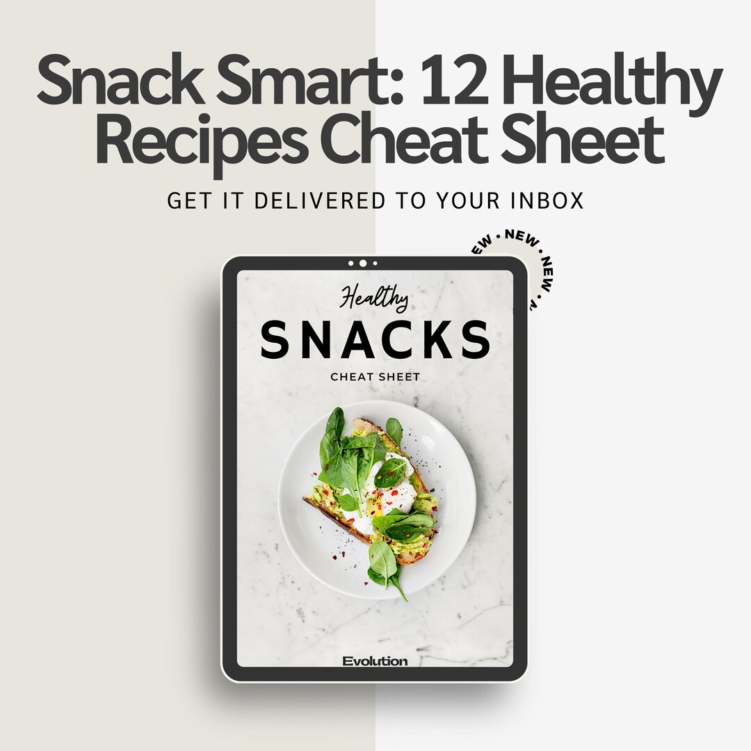 12 Healthy Recipes Cheat Sheet GIFT Grocery, List Digital Recipe Book ...
