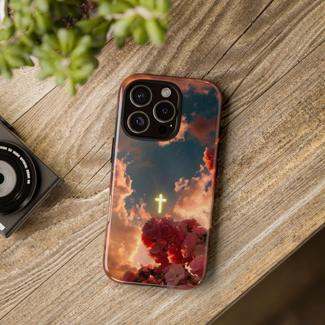 Floral Cross Phone Case, Tough Cases, Christian Gifts, Pastel Phone ...