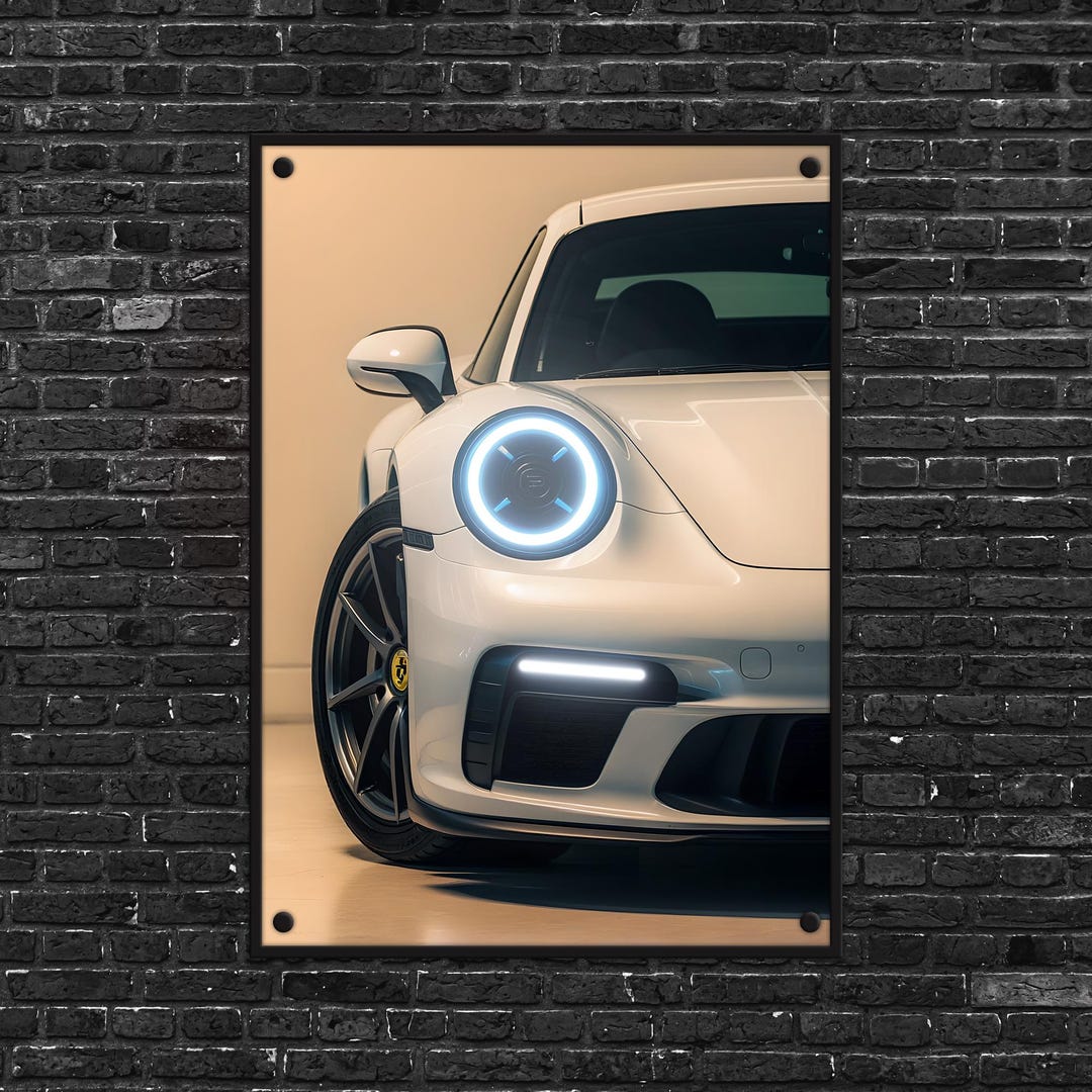 LED Neon Car Wall Art: Handcrafted Lighted Panel, Garage Decor - Etsy