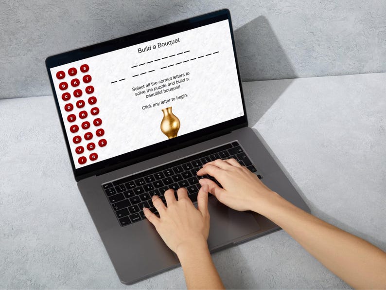 Interactive Pregnancy Announcement Game, Digital Game, Bouquet Theme ...