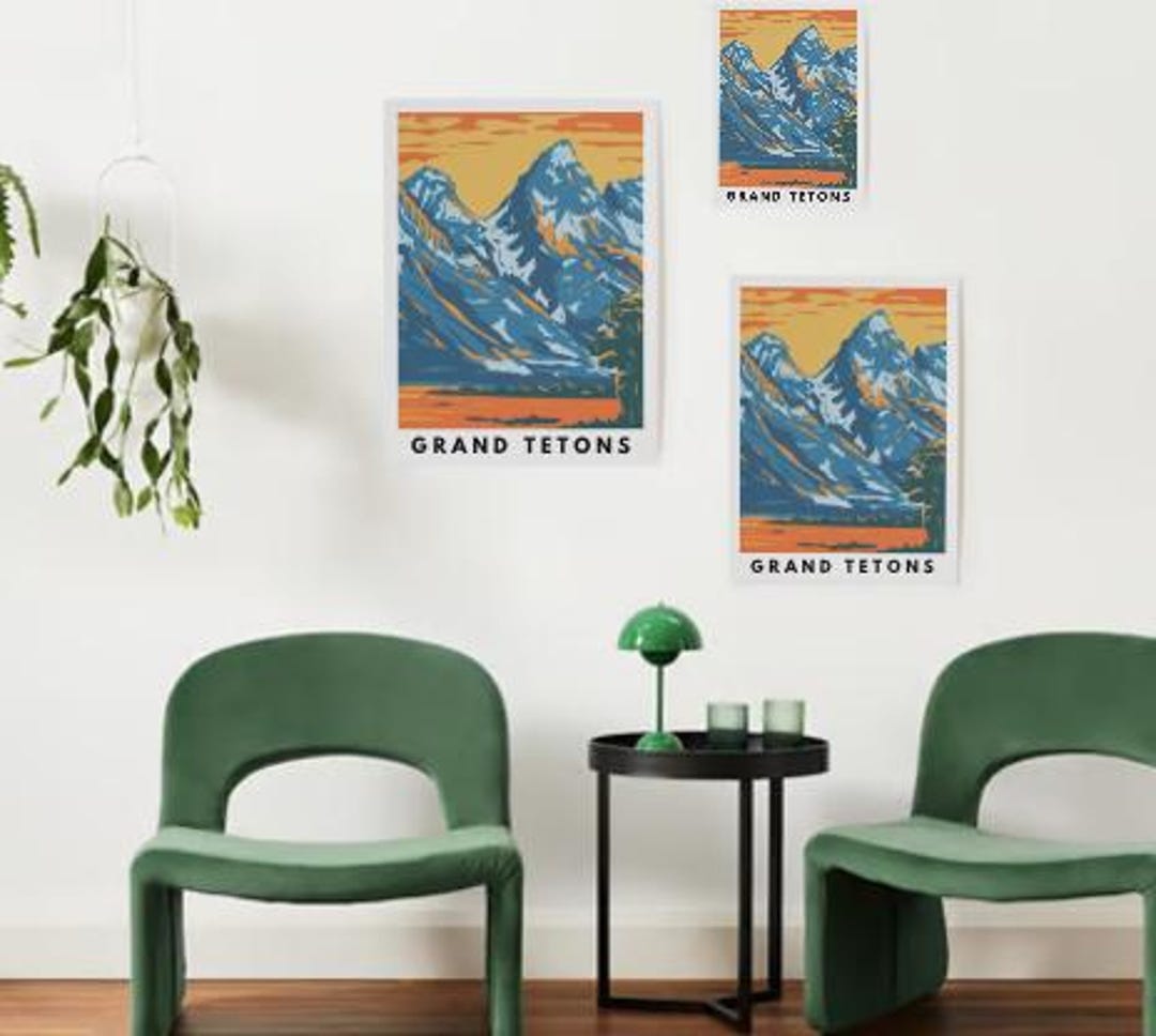 The Tetons Poster - Etsy
