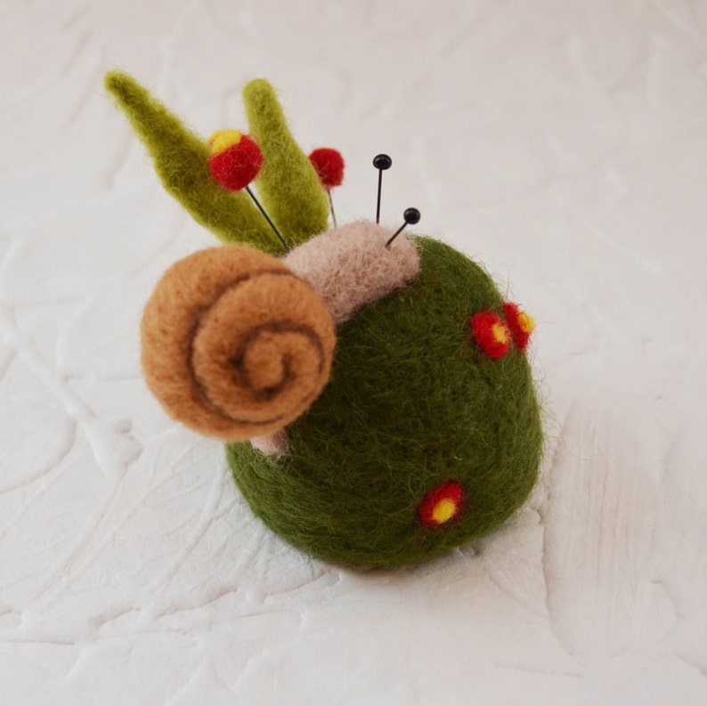 PDF Needle Felting Snail Pincushion Instructions Wool - Etsy