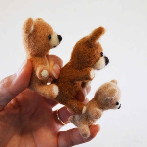 The Little Bears, Needle Felted Animal Fiber Art Sculpture - Etsy