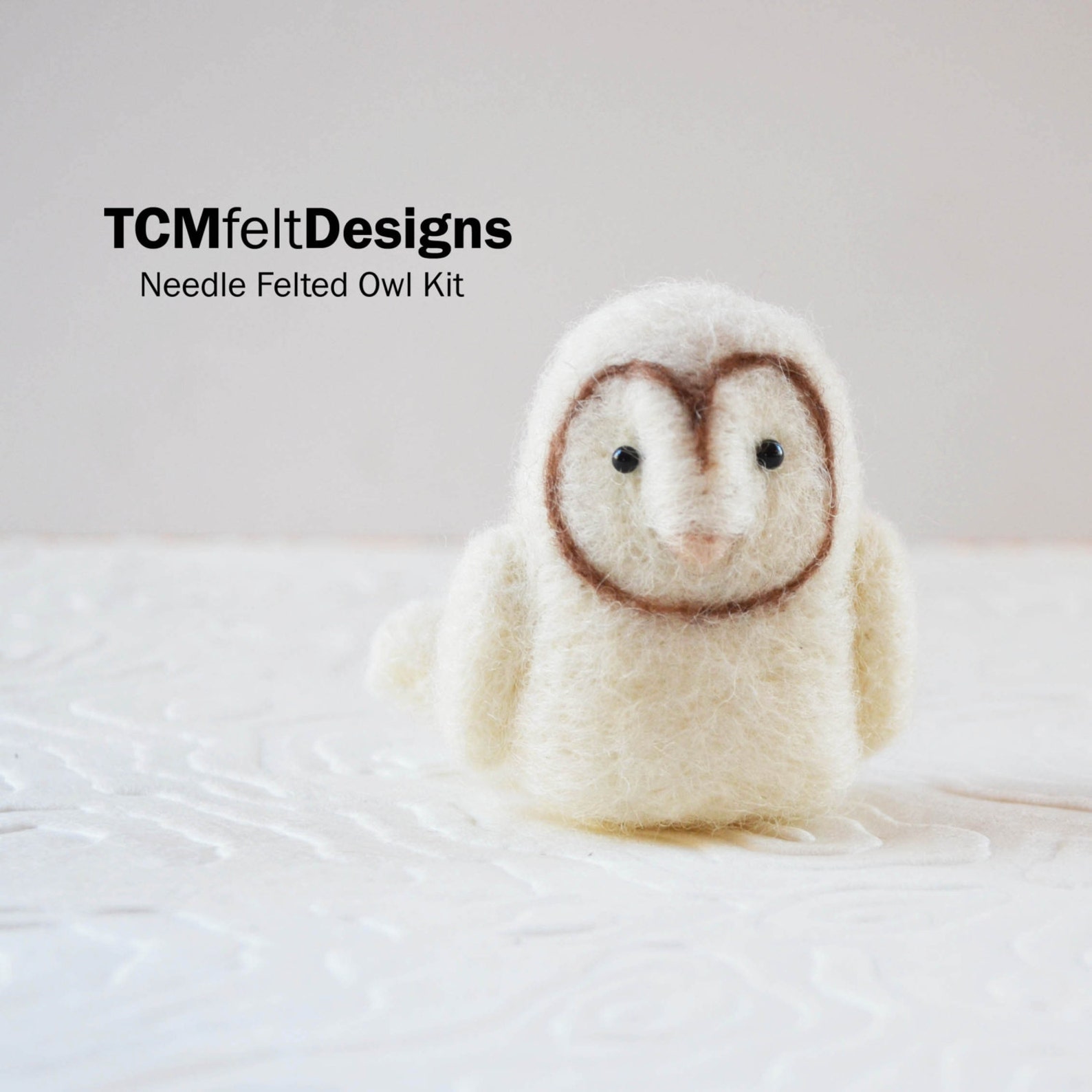 Owl Needle Felting Kit Complete Bird Wool Fiber Kit for | Etsy