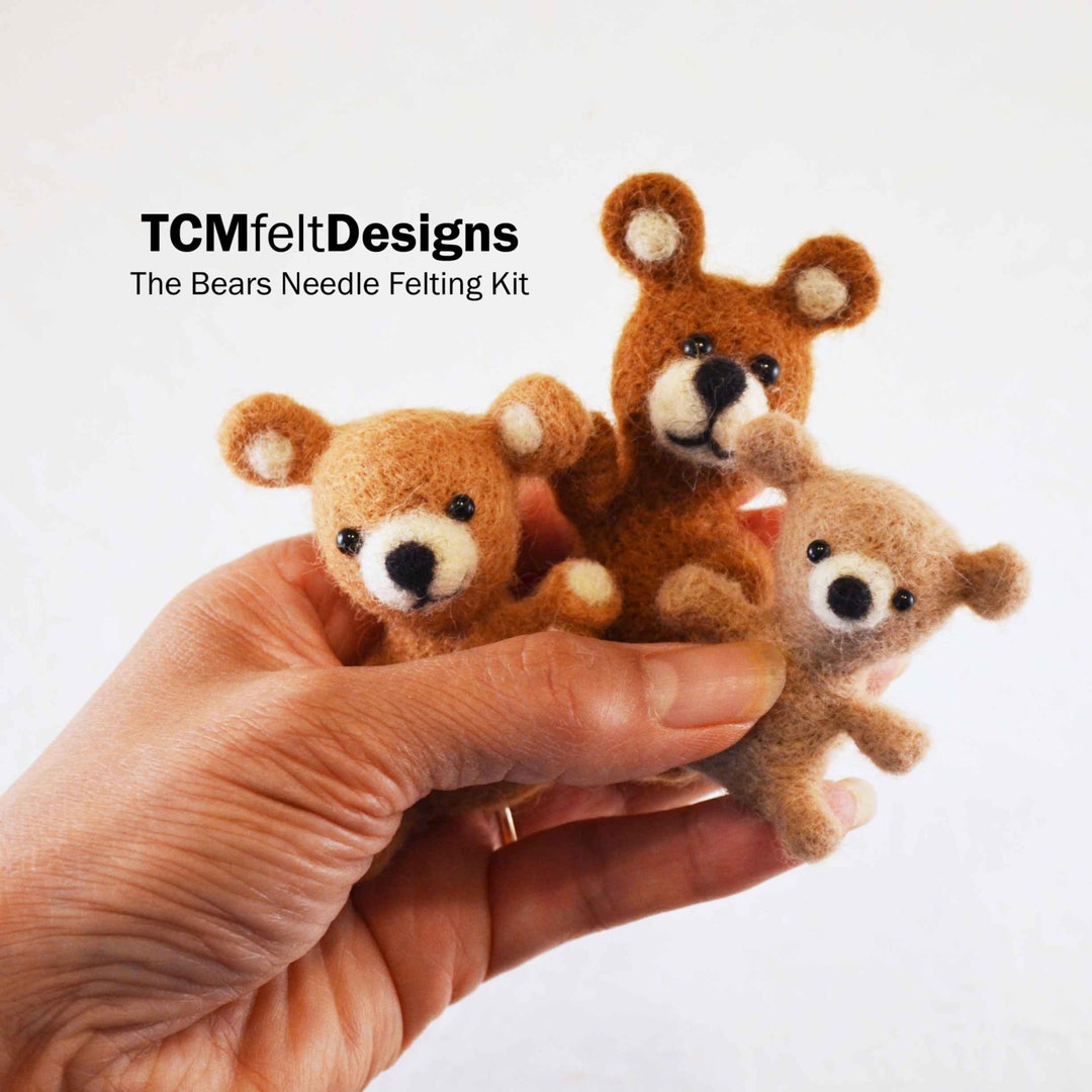 Needle Felting Kit, the Bears Advanced Beginner/intermediate Level ...