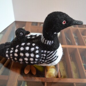Mama Loon and Baby, Needle Felted Bird Sculpture - Etsy