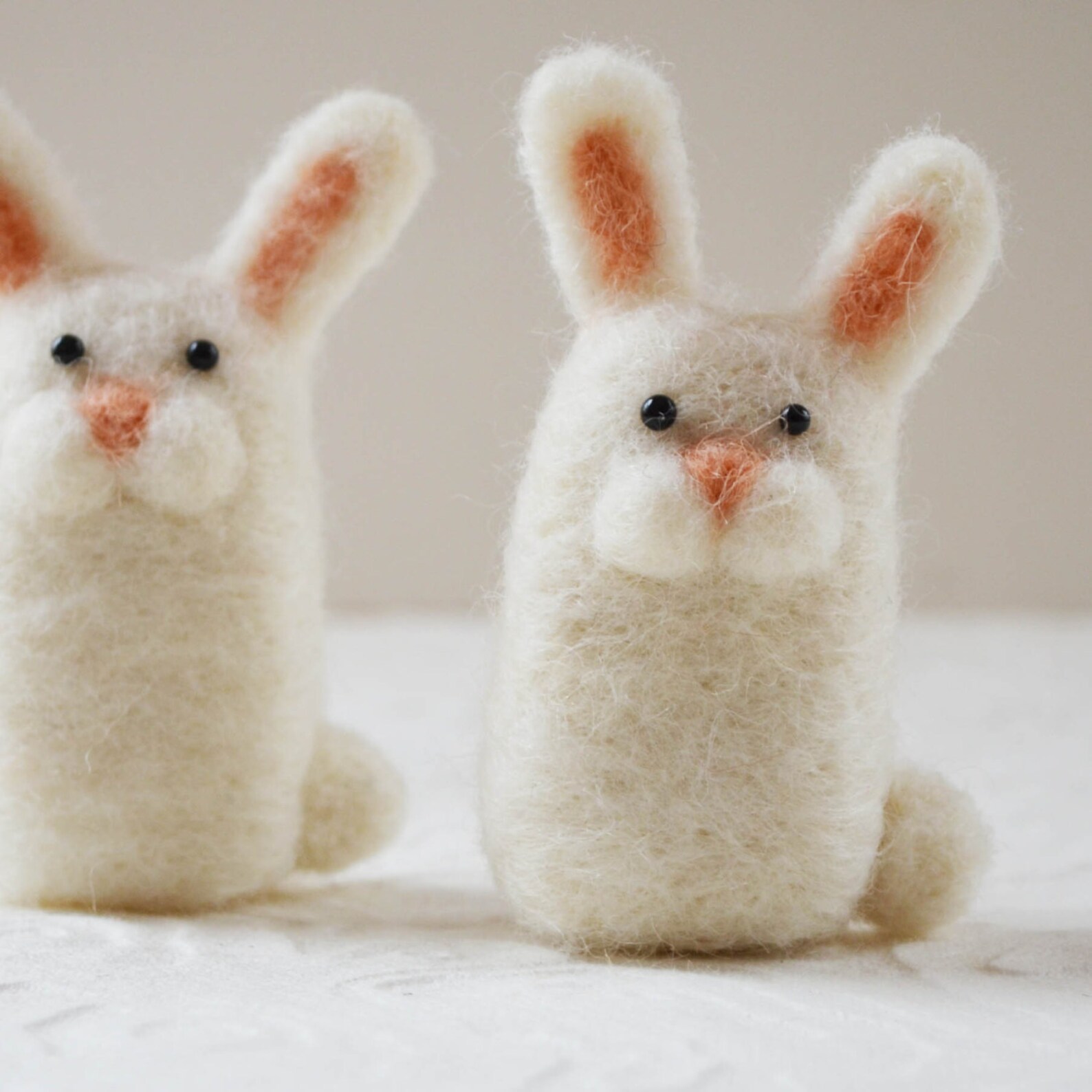 Bunnykitts Needle Felted Bunny Rabbit Wool Fiber Sculpture - Etsy