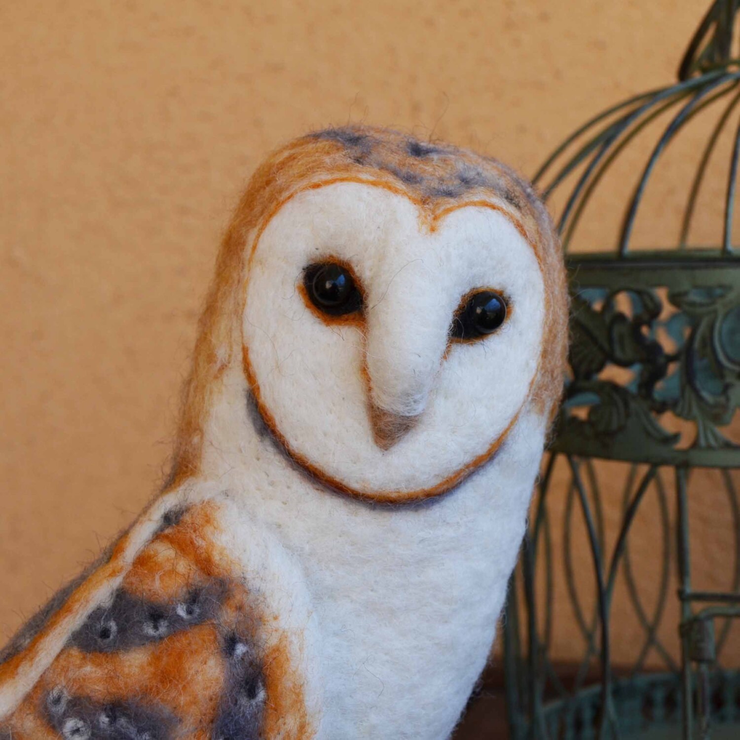Mr. Barn Owl, Lifesize Needle Felted Art Wool Sculpture - Etsy
