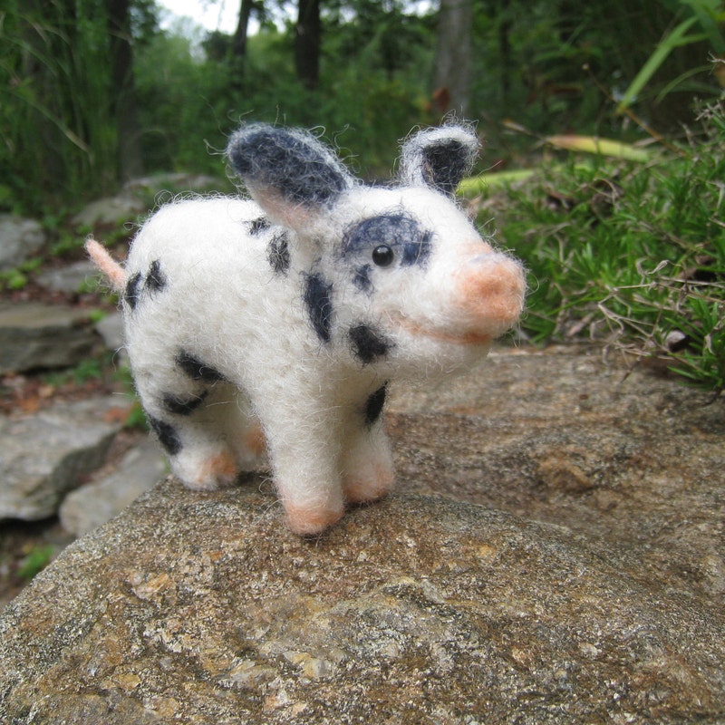 Needle Felted Pig - Etsy
